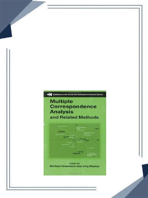 Multiple Correspondence Analysis And Related Methods Chapman Hall Crc