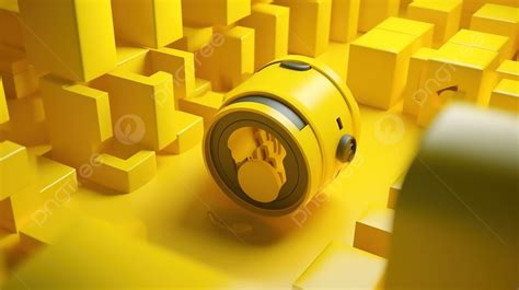 hình nền biểu tượng bảo mật 3d màu vàng được hiển thị dưới dạng nền