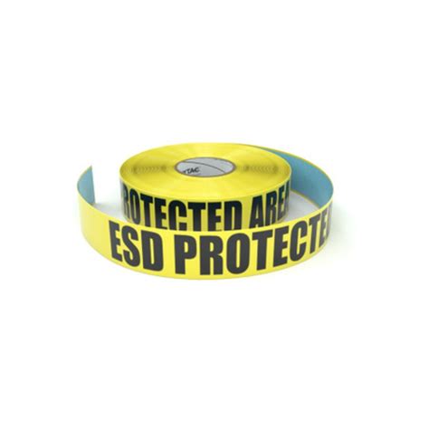 Esd Protected Area Inline Printed Floor Marking Tape Comprehensive Safety Signs And Labels For