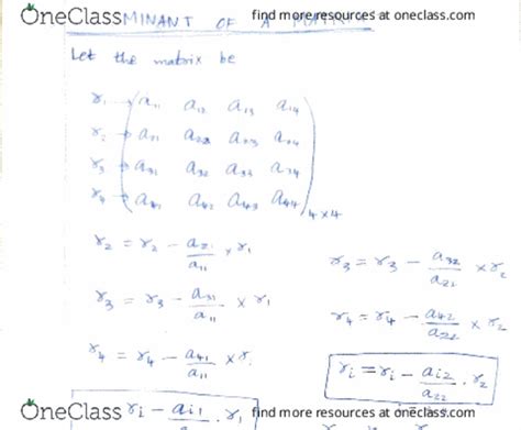 C Program Lecture Matrix Determinant C Program Oneclass