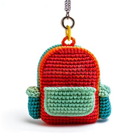 Crochet Backpack Style Keychain Stock Illustrations 6 Crochet