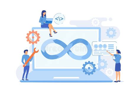 programmers working on project website development methodology stock