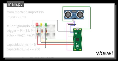 Medidor Ultrassonico Wokwi Esp32 Stm32 Arduino Simulator