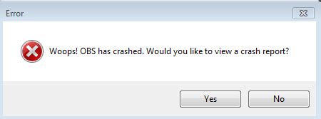 Bug Report Please Help Obs Has Crashed OBS Forums
