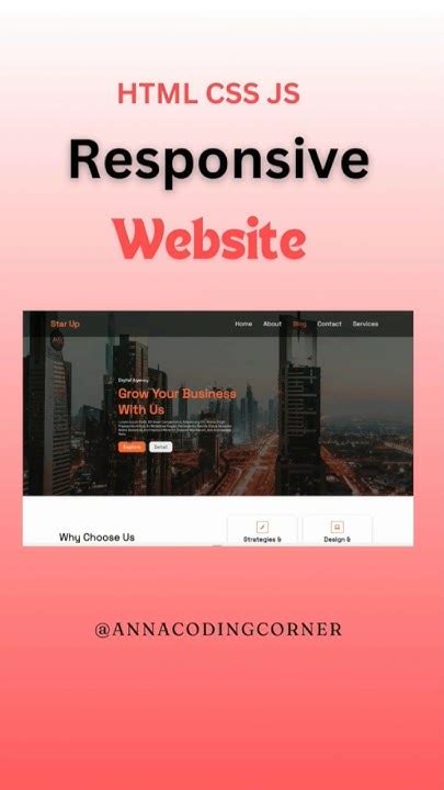 Responsive Website Html Css Javascript Youtube