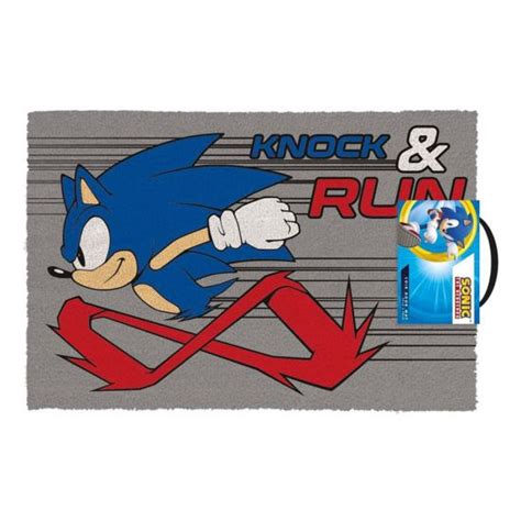 Sonic The Hedgehog Knock And Run Doormat 40x60cm Merchoid
