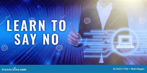 Text Caption Presenting Learn To Say Nodont Hesitate Tell That You Dont Or Want Doing Something