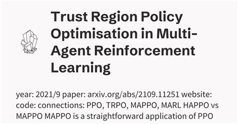 Trust Region Policy Optimisation In Multi Agent Reinforcement Learning