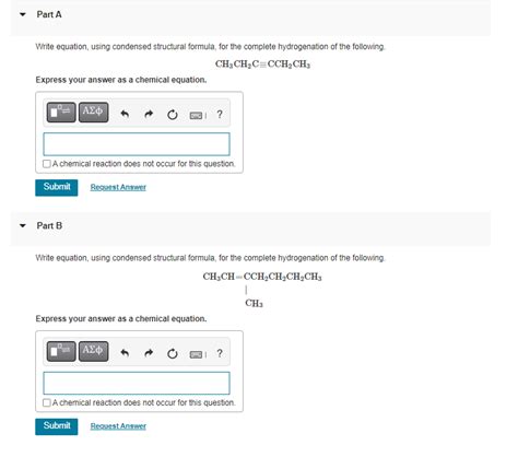 Solved Write equation, using condensed structural formula, | Chegg.com