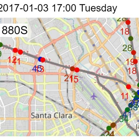 Congestion Pattern Of Sensors On Specific Freeways In Pems Bay Dataset