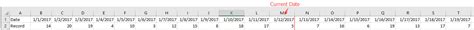 how to quickly insert a line based on current date in excel