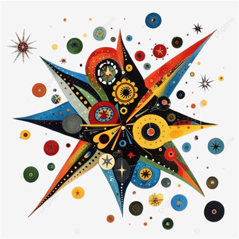 소용돌이치는 별과 원이 있는 다채로운 거꾸로 된 별 추상적인 미술 별 Png 일러스트 및 이미지 에 대한 무료 다운로드 Pngtree