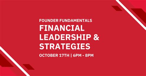 Founder Fundamentals Financial Leadership And Strategies Yspace