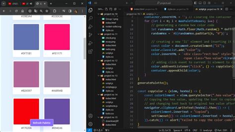 Adinath Gaware On Linkedin Random Color Palette Generator In Html Css