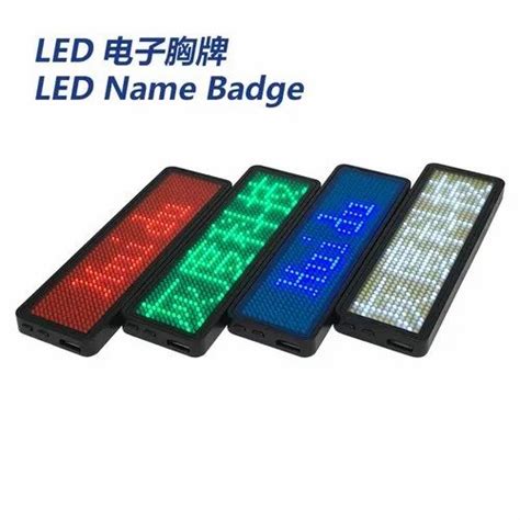 Programmable LED Name Badge Green Shape Rectangle At Rs Piece In Chennai