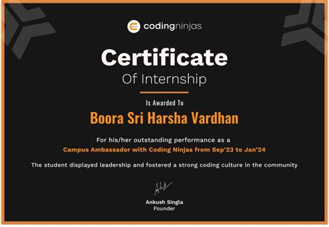harsha vardhan boora on linkedin codingninjas campusambassador