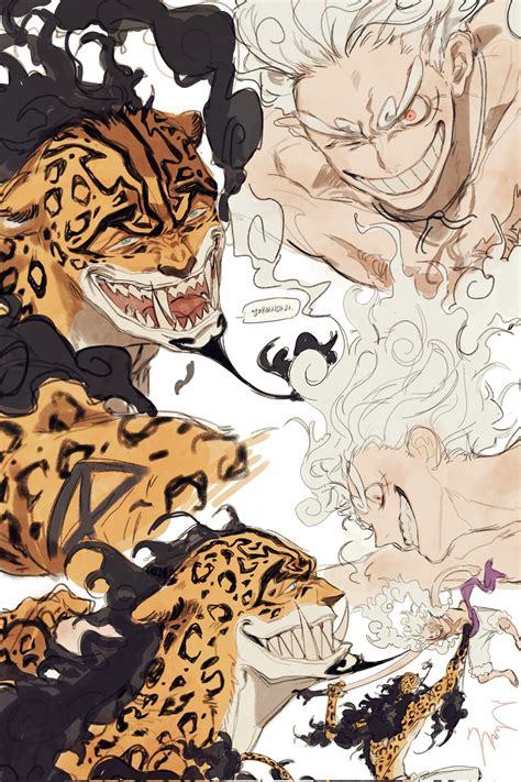 Mnnd Monkey D Luffy Rob Lucci One Piece Commentary Highres