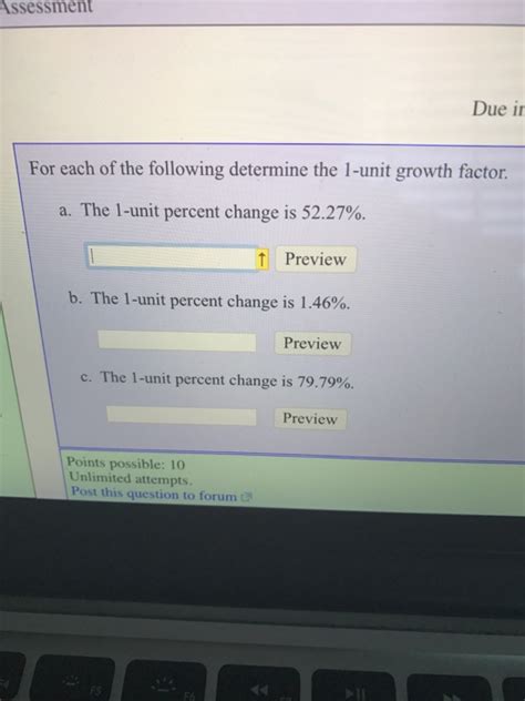 Solved For Each Of The Following Determine The Unit Growth Chegg Com