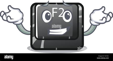 Grinning Cartoon F2 Button On The Keyboard Vector Illustration Stock Vector Image And Art Alamy