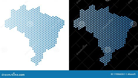 Abstracción Del Panal Del Mapa Del Brasil Ilustración Del Vector