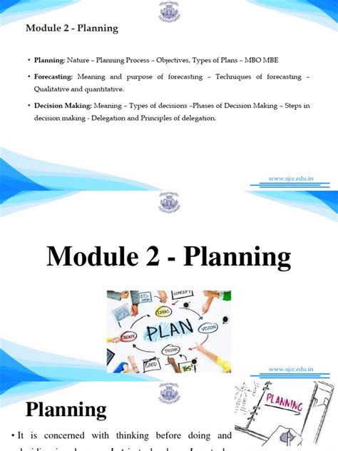 Module 2 Planning Bcom Pdf Forecasting Decision Making
