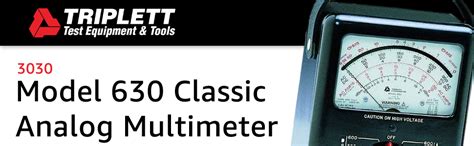 Triplett 3030 Model 630 Classic Analog Multimeter Acdc