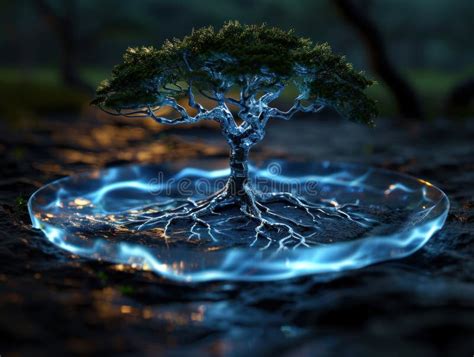 Surreal Tree Of Life In Water Stock Illustration Illustration Of Spiritual Liquid