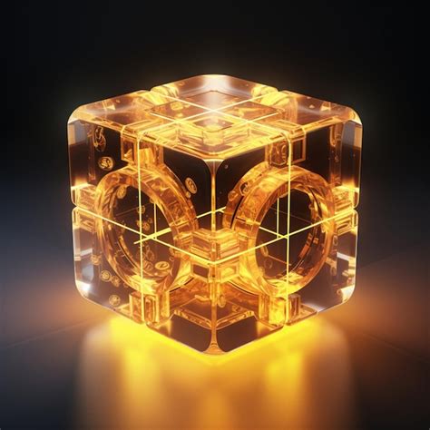 Premium Ai Image Cube 3d Render Concept