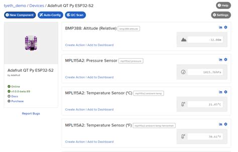 Wippersnapper Adds No Code Support For The Mpl115a2 Barometric Pressure Temperature