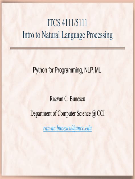 Fillable Online Introduction To Natural Language Processing In Python