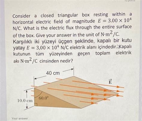 Solved Consider A Closed Triangular Box Resting Within A