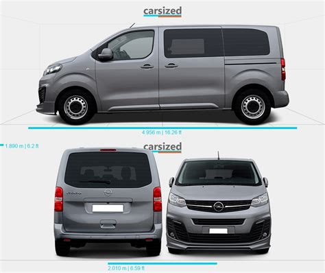 Opel Vivaro 2019 2024 Dimensions Side View