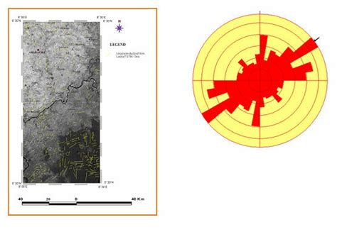 Shows Lineaments Drapped On Edge Enhanced Fig 12 Shows Rose Diagram Of