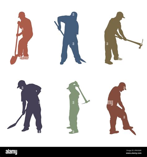 Male Worker Digging Ground Cut Out Stock Images And Pictures Alamy