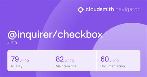 Inquirercheckbox 420 Npm Package Quality Cloudsmith Navigator