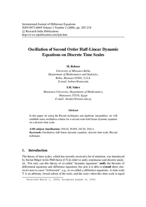 Pdf Oscillation Criteria Of Second Order Half Linear Dynamic