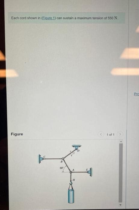 Solved Each Cord Shown In Elgure 1 Can Sustain A Maximum