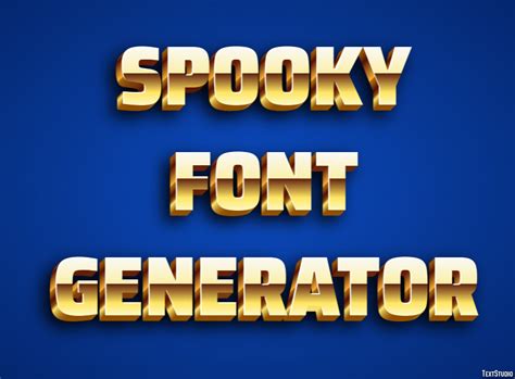 Spooky Font Generator Text Effect And Logo Design Font