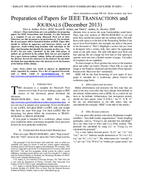 Doc Preparation Of Papers For Ieee Transactions And Journals December 2013