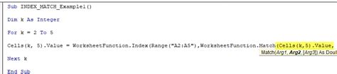 Vba Index Match How To Use Index Match Function In Vba Examples