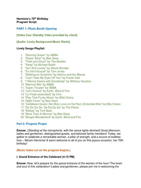 Programme Script Pdf