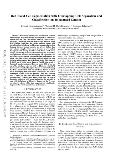 Red Blood Cell Segmentation With Overlapping Cell Separation And