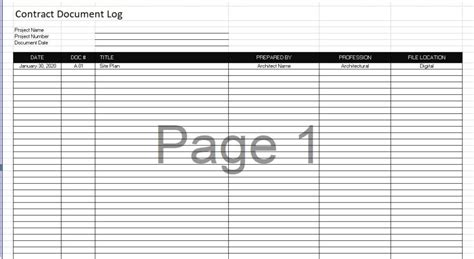 Contract Document Log JtechDigi