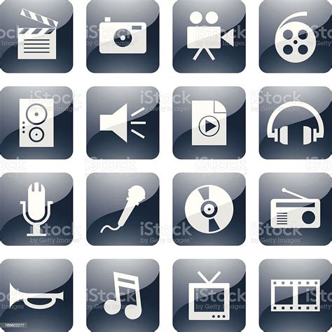 Multimedia Stock Illustration Download Image Now Camera Film Clip