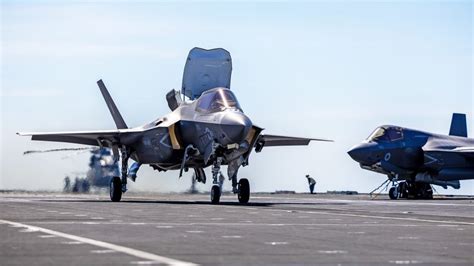 Usmc F 35bs Fly From Hms Prince Of Wales Off Australian Coast The