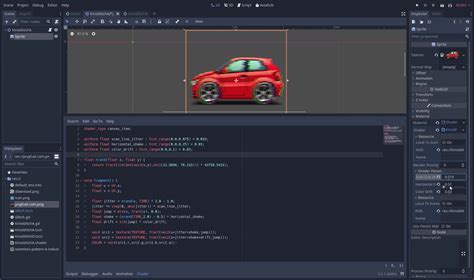 analog glitch shader based on kinoglitch godot