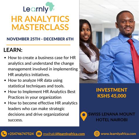 Learnly Africa On Linkedin Hranalytics Datadrivenhr Talentmanagement Masterclass
