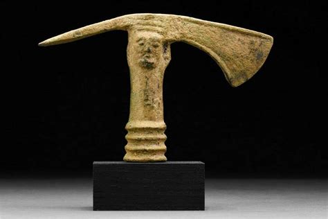 Bronze Socketed Axe Head On Stand Nov 21 2021 Apollo Art Auctions
