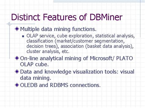 Dbminer 2 0 Brief History Of Dbminer Technology
