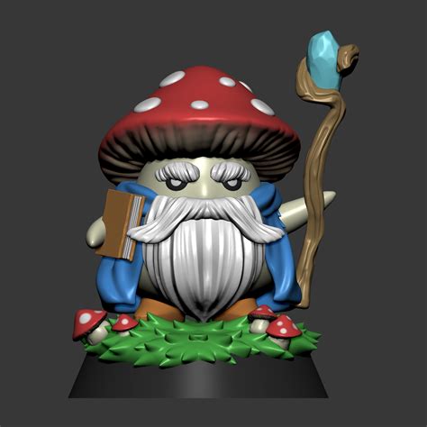 Stl File Mushroom Wizard Rpg Miniature 🍄・template To Download And 3d Print・cults